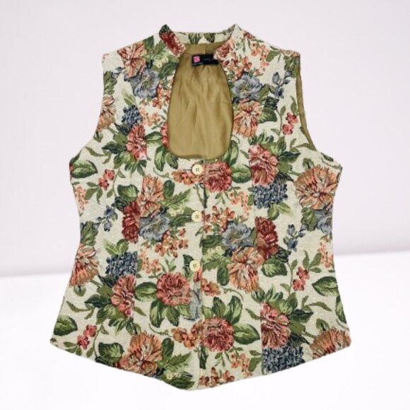 Kancy Kole | Jackets & Coats | Vintage Kancy Kole Tapestry Floral ...